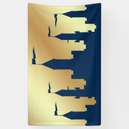 Blue and Gold Royal Prince Castle Banner | Zazzle