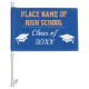 Blue and Gold School Colors, School Graduation Car Flag | Zazzle