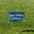 Blue and Green Outer Space Sky Personalized Party Sign | Zazzle