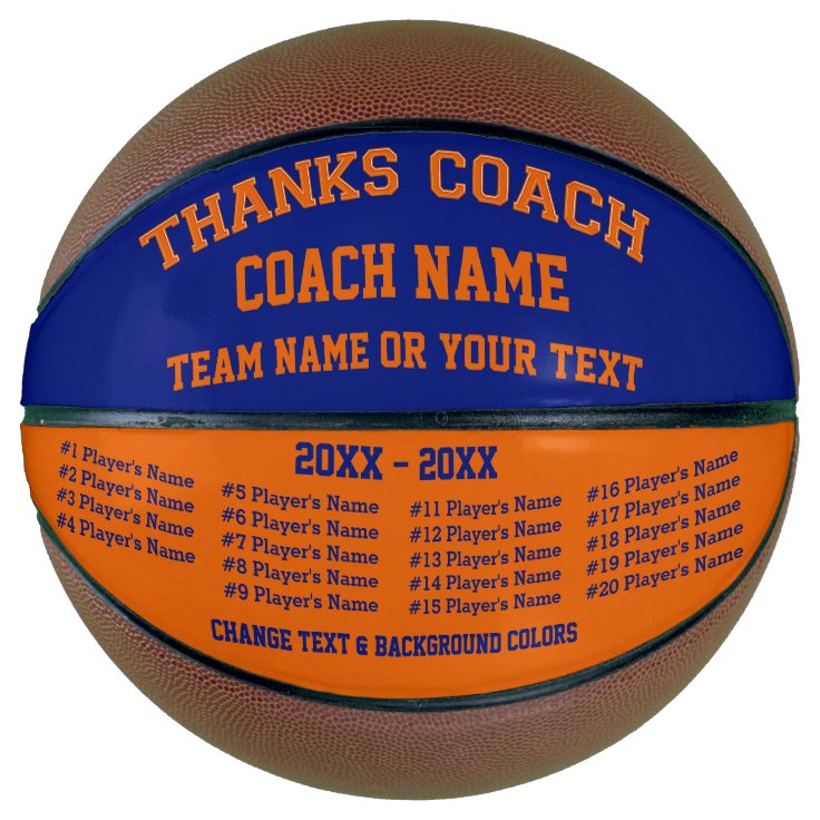 Blue and Orange Custom Basketball, ALL Players Basketball | Zazzle