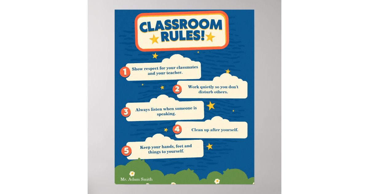 Blue and Orange Funny 16x20in Customizable Poster | Zazzle