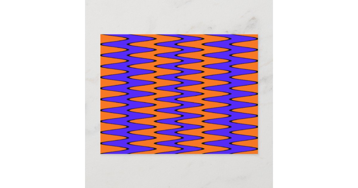 Blue and Orange Optical Illusion Postcard | Zazzle.com