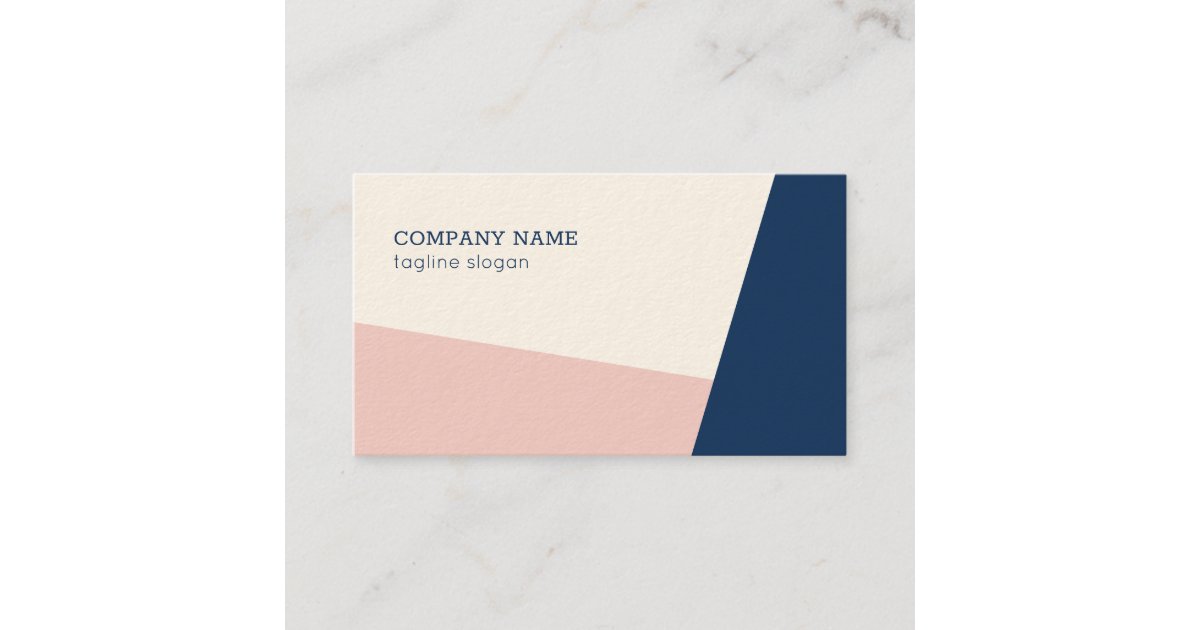 Blue And Pink Geometric Business Card | Zazzle
