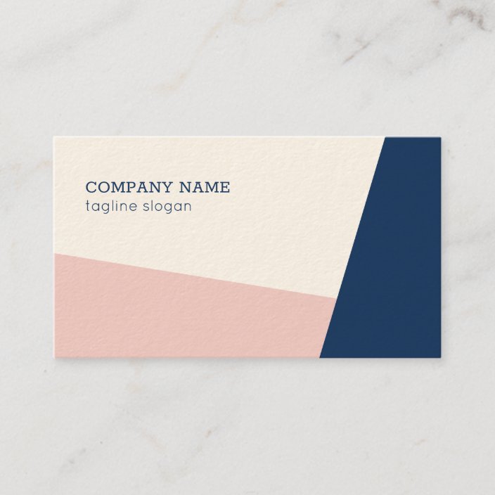 Blue And Pink Geometric Business Card | Zazzle.com