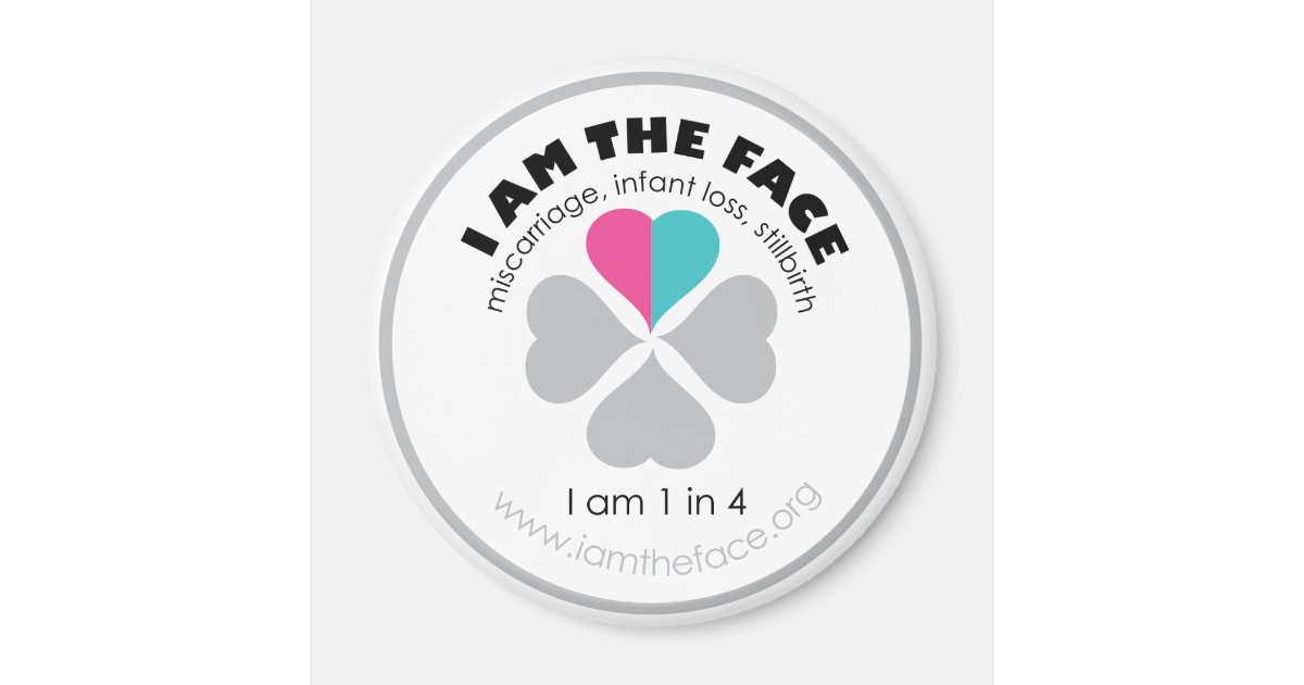 Blue and pink I am the Face magnet | Zazzle