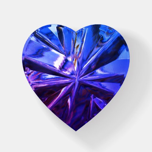 Blue and Purple Crystal Glass Look Paperweight | Zazzle