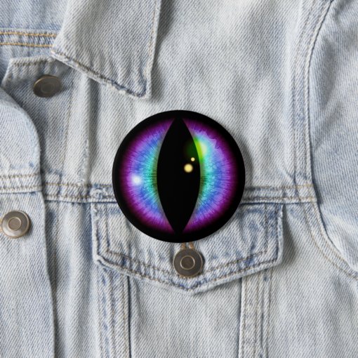 Blue and Purple Dragons Eye Pinback Button | Zazzle