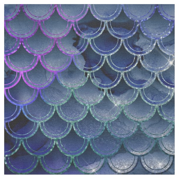 MERM ARMOR Coral Mermaid Scales Fabric | Zazzle