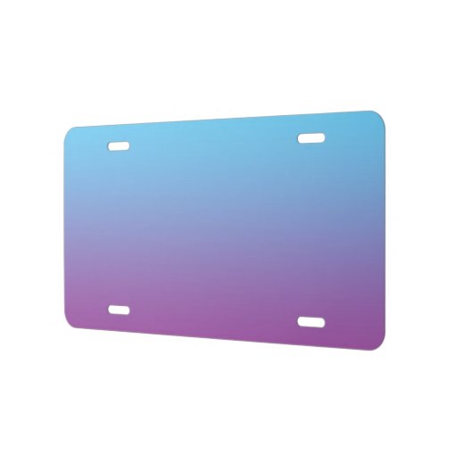 “Blue And Purple Ombre” License Plate | Zazzle