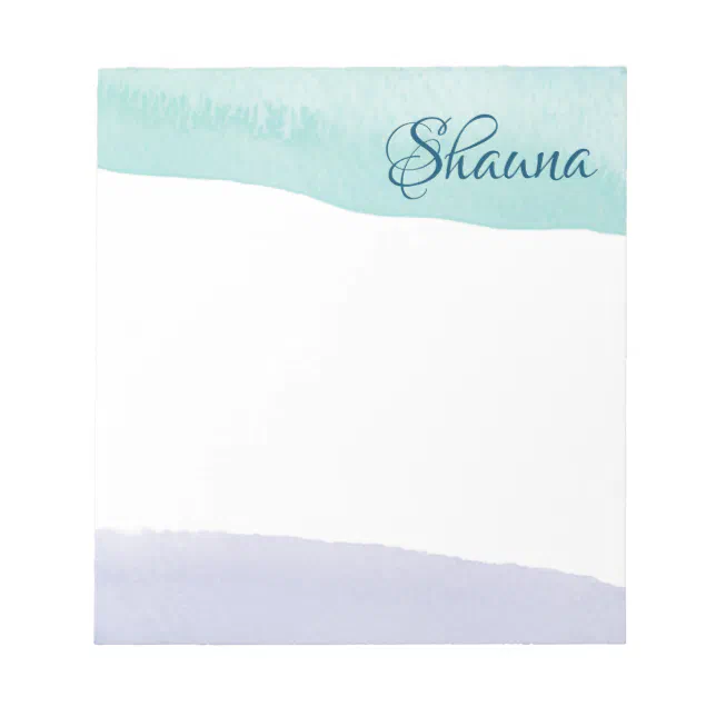 Blue and Purple Watercolor Wash Notepad | Zazzle