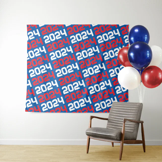 Blue and Red Graduation Backdrop | Zazzle