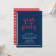 Blue and Red Script Grad Party Invitation | Zazzle