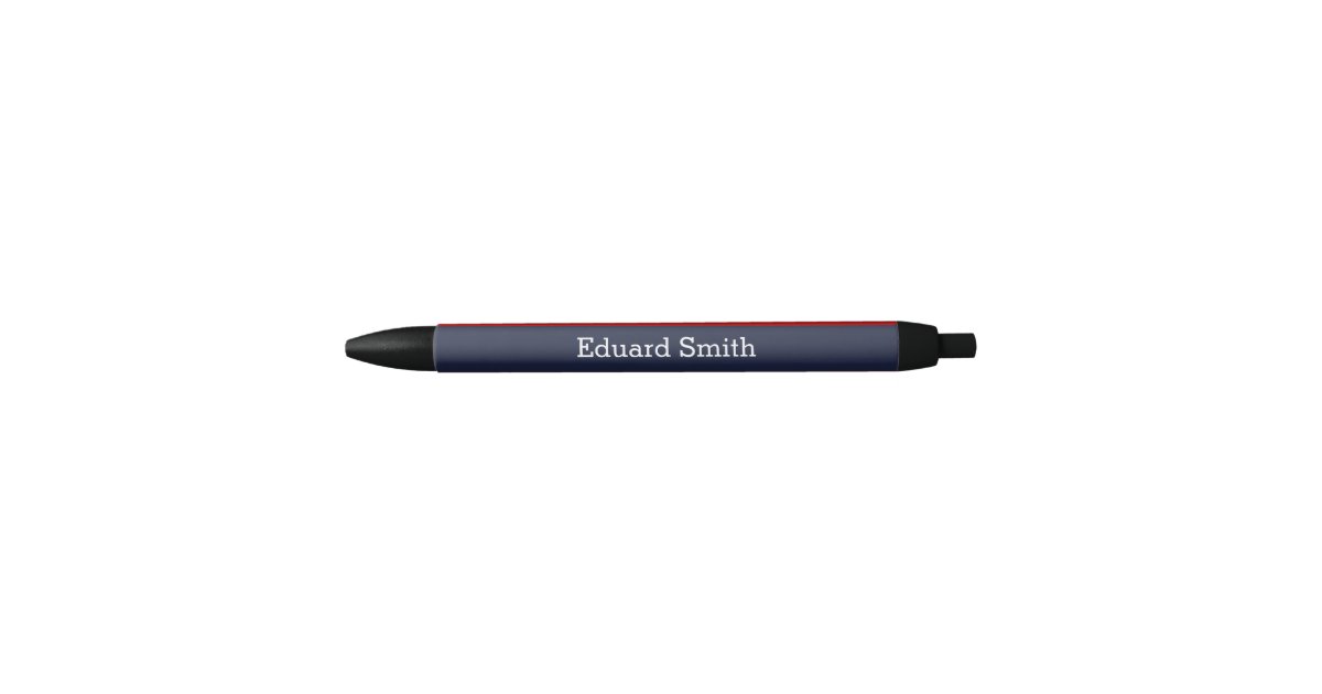 Blue and Red Stripes Personalized Pen | Zazzle