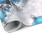 Blue And Silver Christmas Wrapping Paper | Zazzle