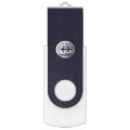 Blue and Silver Logo Custom USB Drive | Zazzle