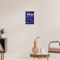 Blue and White Classroom Rules Poster | Zazzle