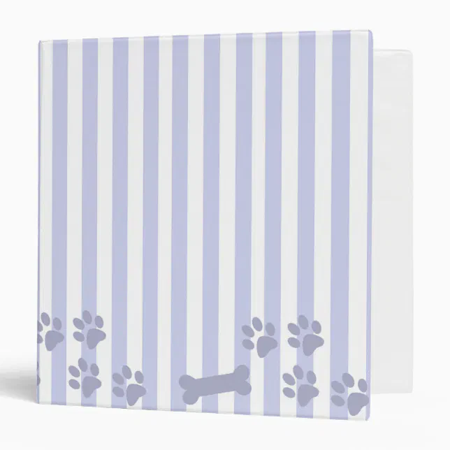 Blue And White Dog Bone Dog Print Binder | Zazzle