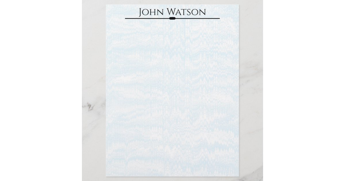 Blue and White Faded Chevron Letterhead | Zazzle