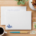 Blue and White Floral China Pattern with Bird Envelope | Zazzle