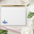 Blue and White Floral China Pattern with Bird Envelope | Zazzle