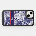 Blue and White Floral Wallpaper OtterBox Case | Zazzle