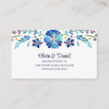 Blue and White Flower Fiesta Wedding Registry Enclosure Card | Zazzle