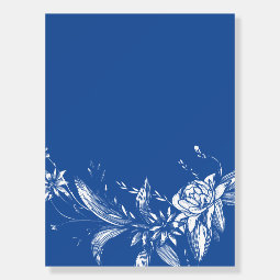 Blue and white flowers wedding welcome sign | Zazzle