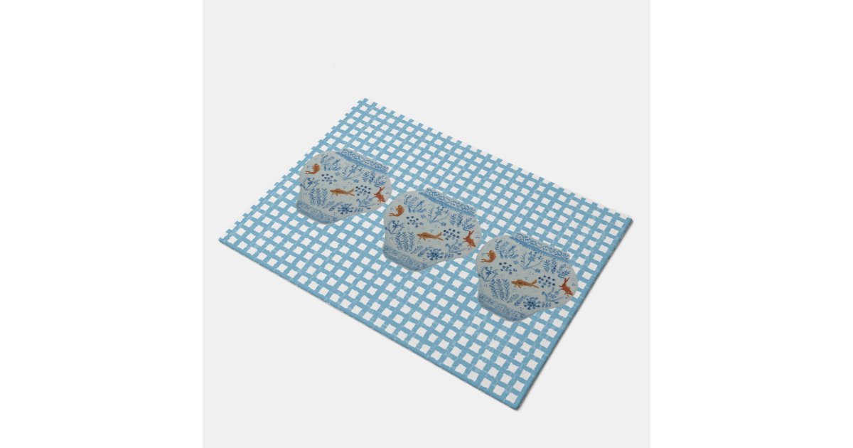 Blue and White Ginger Jar Doormat Rug | Zazzle