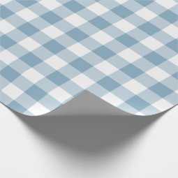 Blue and White Gingham Wrapping Paper | Zazzle