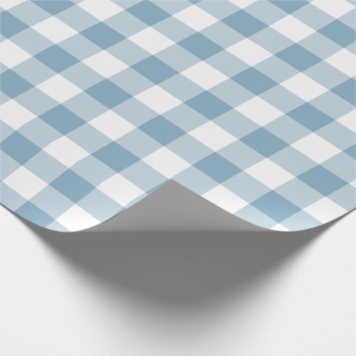 Blue and White Gingham Wrapping Paper | Zazzle