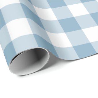 Blue and White Gingham Wrapping Paper | Zazzle