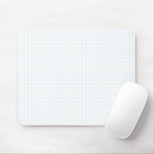 Blue and White Graph Paper Mouse Pad | Zazzle