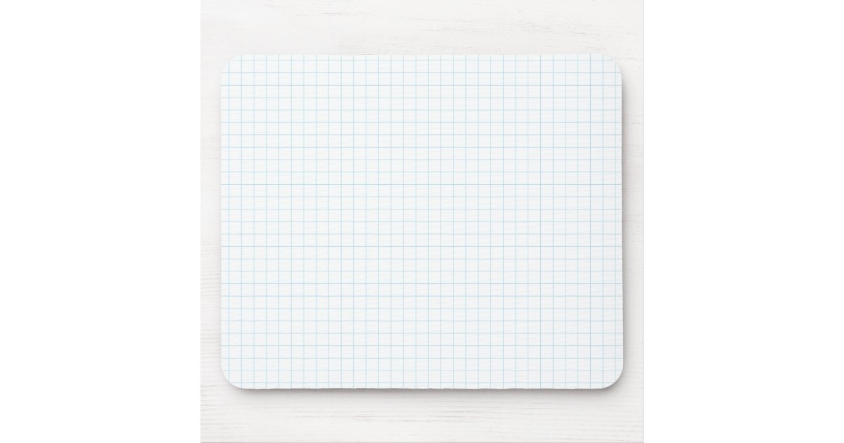 Blue and White Graph Paper Mouse Pad | Zazzle
