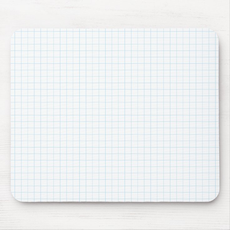 Blue and White Graph Paper Mouse Pad | Zazzle