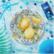 Blue and white Italian watercolor tile and lemons Paper Plates | Zazzle