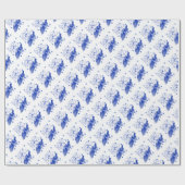 Blue and White Japanese traditional Wrapping Paper | Zazzle