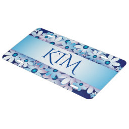 Blue and White License Plate | Zazzle