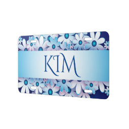 Blue and White License Plate | Zazzle