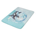 Blue and White Ocra Ocean Beach Nautical Bath Mat | Zazzle