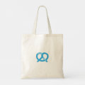 Blue and White Pretzel Funny Brezel Oktoberfest Tote Bag | Zazzle