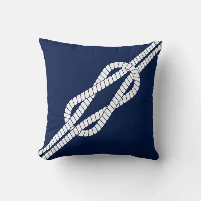 Blue and White, Sailing Rope - Nautical Throw Pillow | Zazzle