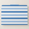 Blue and white simple stripes with your text file folder | Zazzle