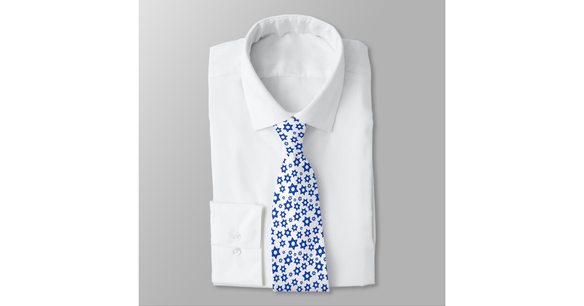 Blue and White Star of David, Stand with Israel Neck Tie | Zazzle