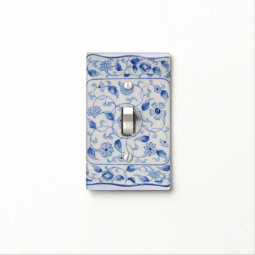 Blue and White Switch Plate Cover | Zazzle