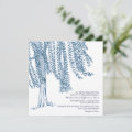 Blue and White Willow Tree Wedding Invitation | Zazzle