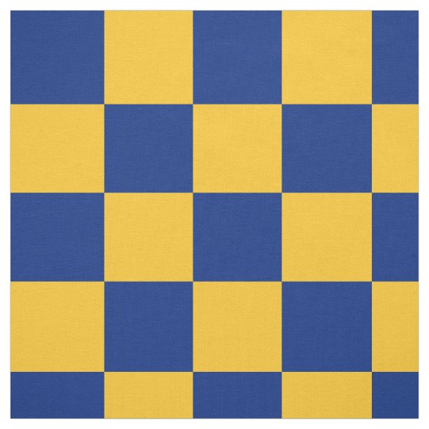 Red and yellow checkerboard pattern fabric | Zazzle