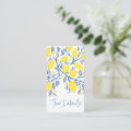 Blue and yellow lemon vines wedding the details enclosure card | Zazzle