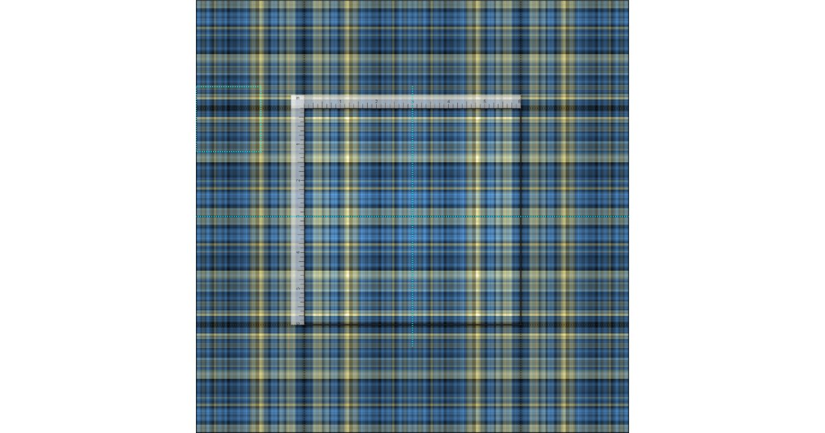 Blue and yellow plaid fabric | Zazzle