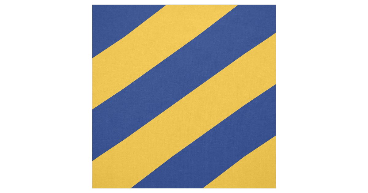 Blue and yellow striped pattern fabric | Zazzle