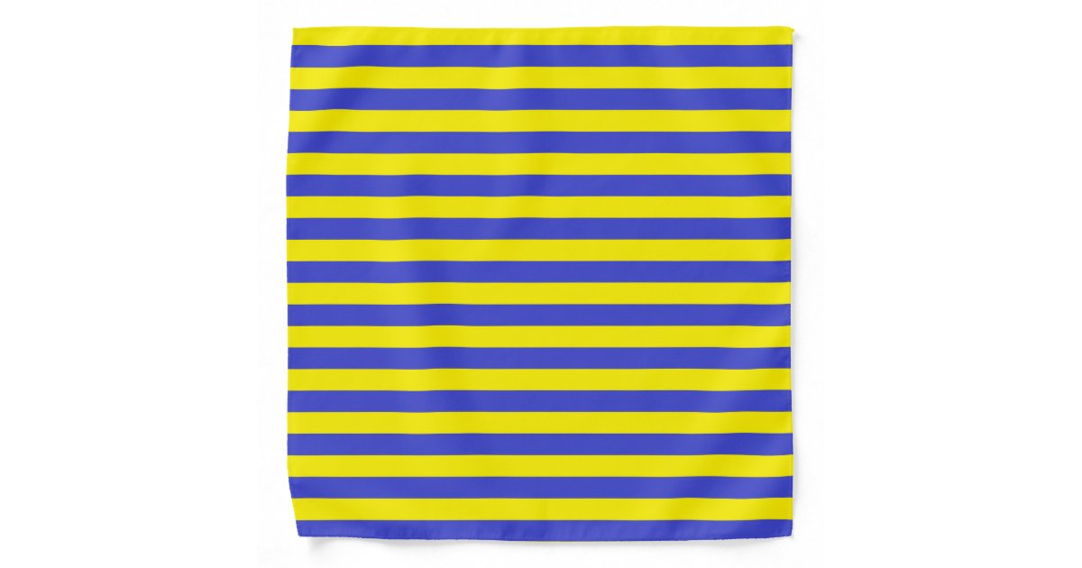 Blue and Yellow Stripes Bandana | Zazzle